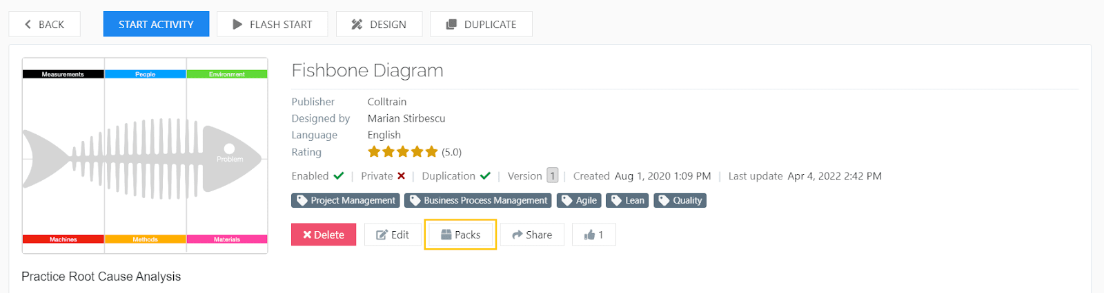 Working with activity packs - Colltrain Docs